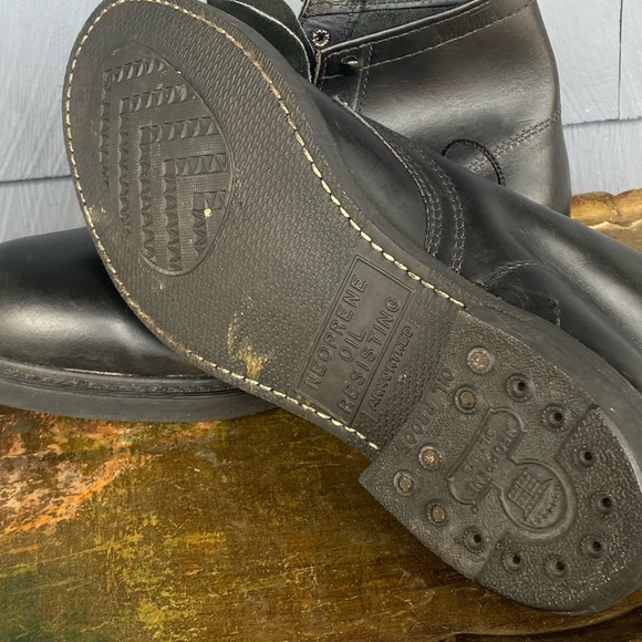 Addison | Shoes | Nos 7s Vintage Vietnam Black Leather Boondocker ...